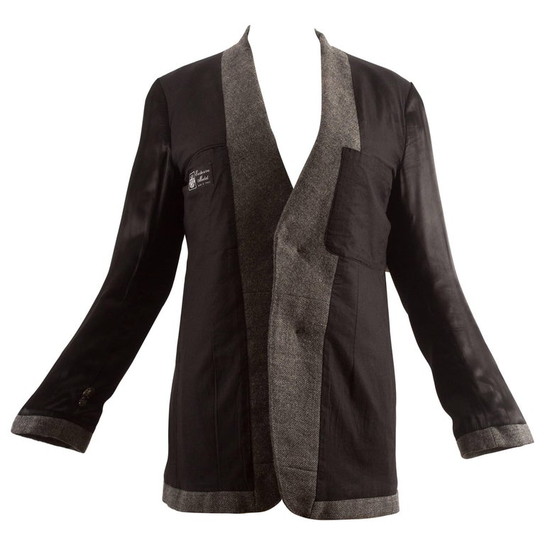 Maison Martin Margiela Autumn-Winter 2000 inside out grey wool jacket ...