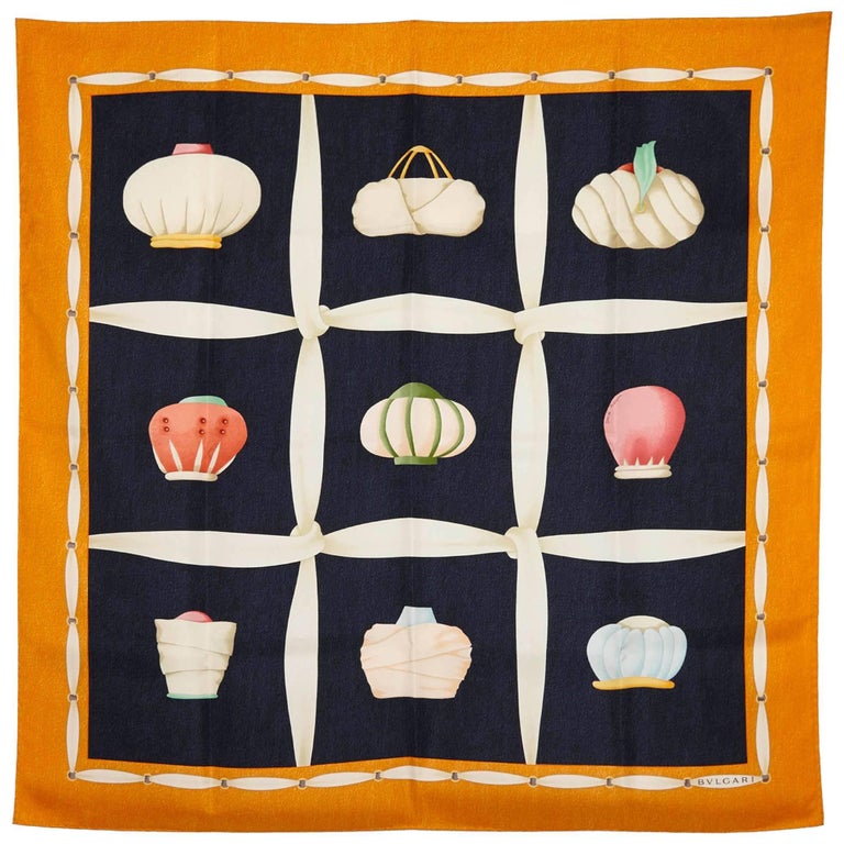 Bvlgari Printed Silk Scarf at 1stDibs | bvlgari scarf, bvlgari silk scarf