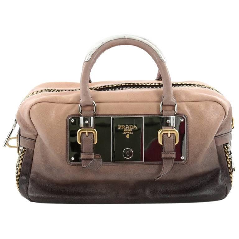 Prada Lock Plate Zippers Satchel Glace Calf Large at 1stDibs | prada ...