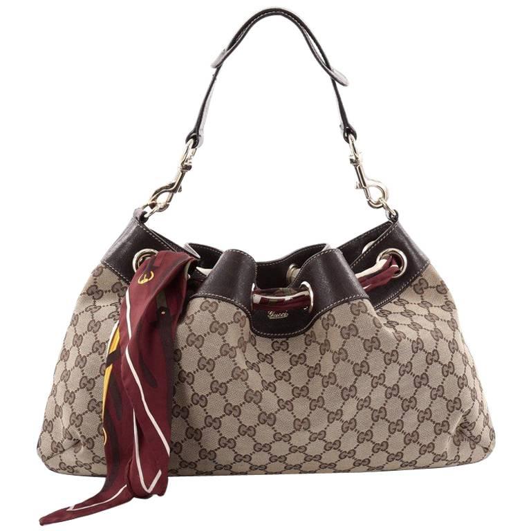 Gucci Positano Shoulder Bag GG Canvas at 1stDibs