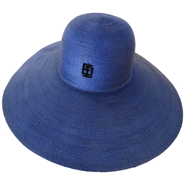 1960s Emilio Pucci Bleu Straw Hat at 1stDibs | colebalt