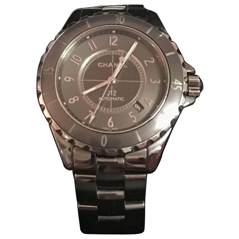 Chanel Gunmetal J12 Unisex Automatic Watch For Sale at 1stDibs
