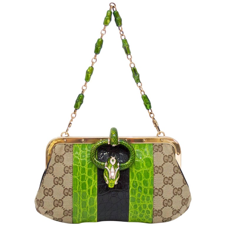 Gucci by Tom Ford Spring/Summer 2003 Snake Head Embellished Dinner Bag ...