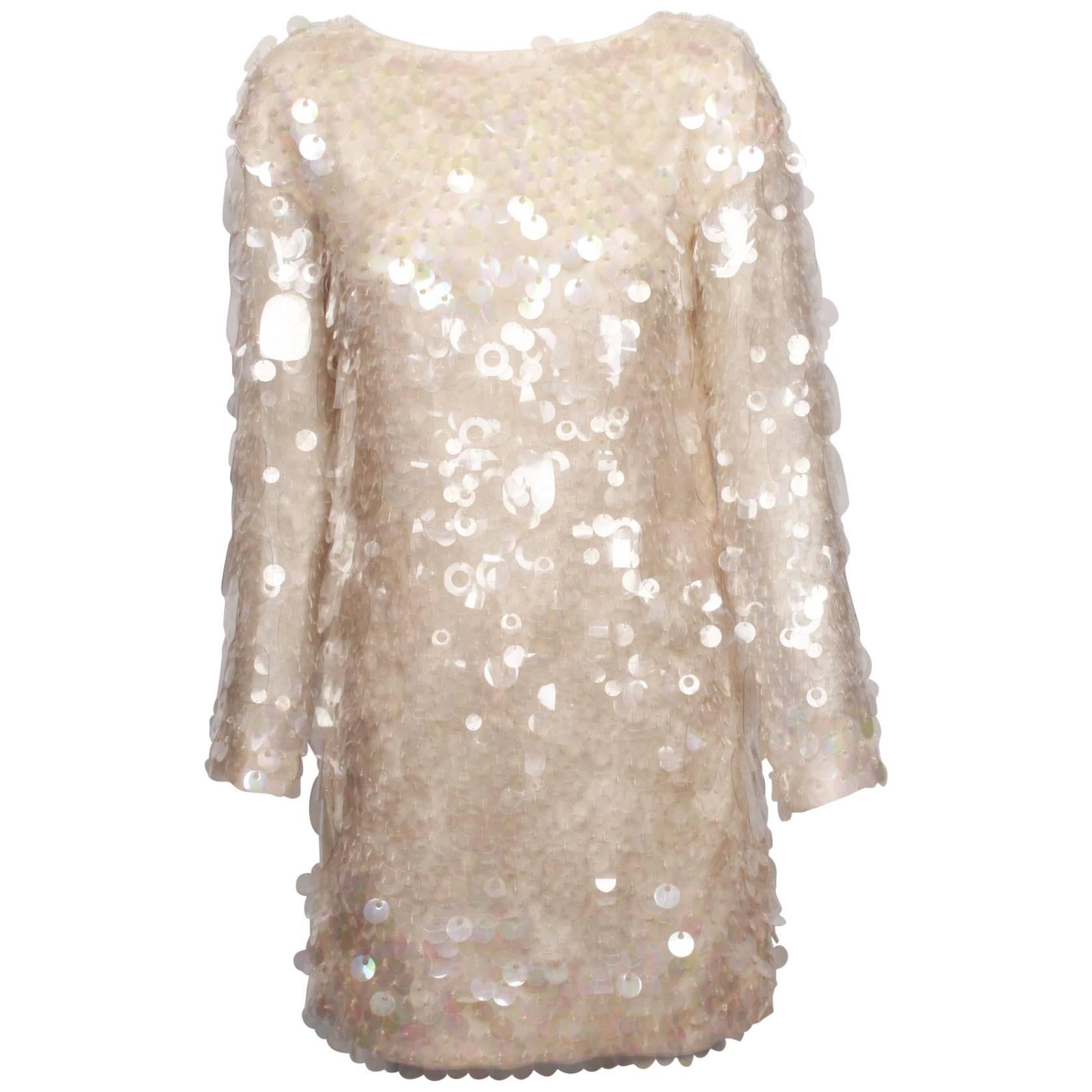 MIU MIU Perspex Paillette Cocktail Dress For Sale at 1stDibs | miu miu ...