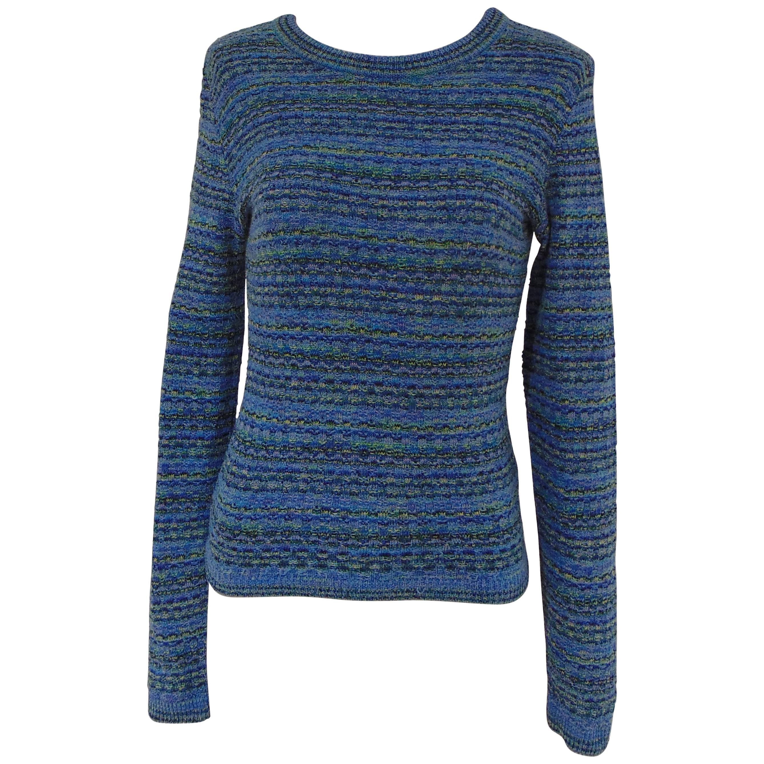 Missoni blu cotton sweater For Sale at 1stDibs | blucotton