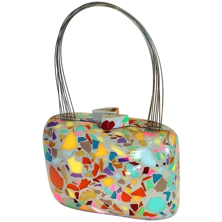 Pop Art Lucite acrylic purse signed by maker Brazillian maker Sobral at ...