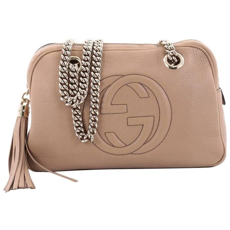 Gucci Soho Chain Zipped Shoulder Bag Leather Small at 1stDibs | gucci ...