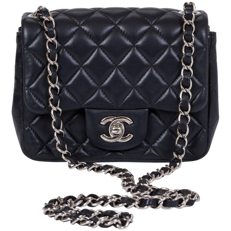 Chanel Mini Classic Black Crossbody Flap at 1stDibs | chanel black ...