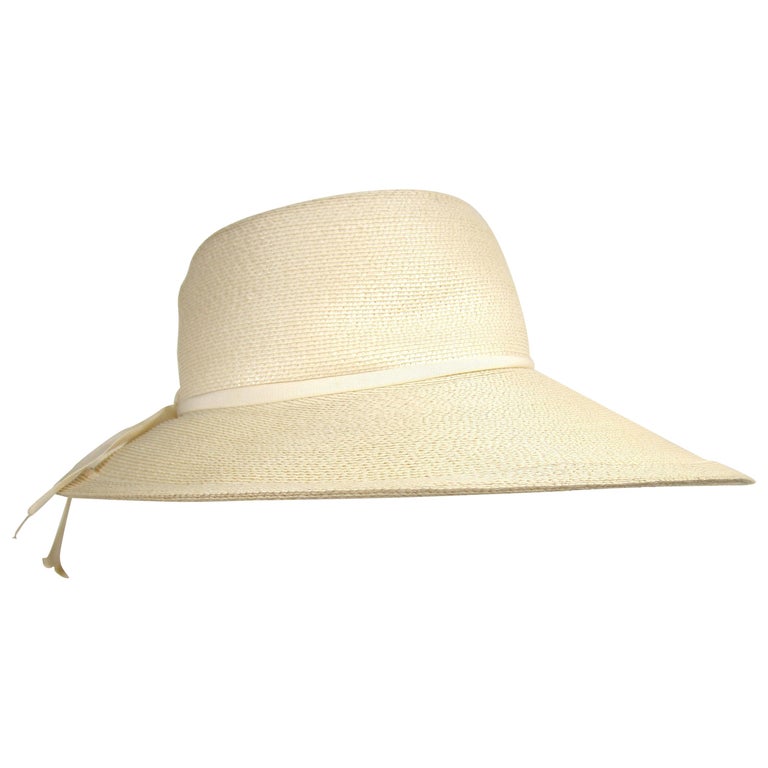 Vintage 1960s Mr. John Wide Brim Beach Hat at 1stDibs