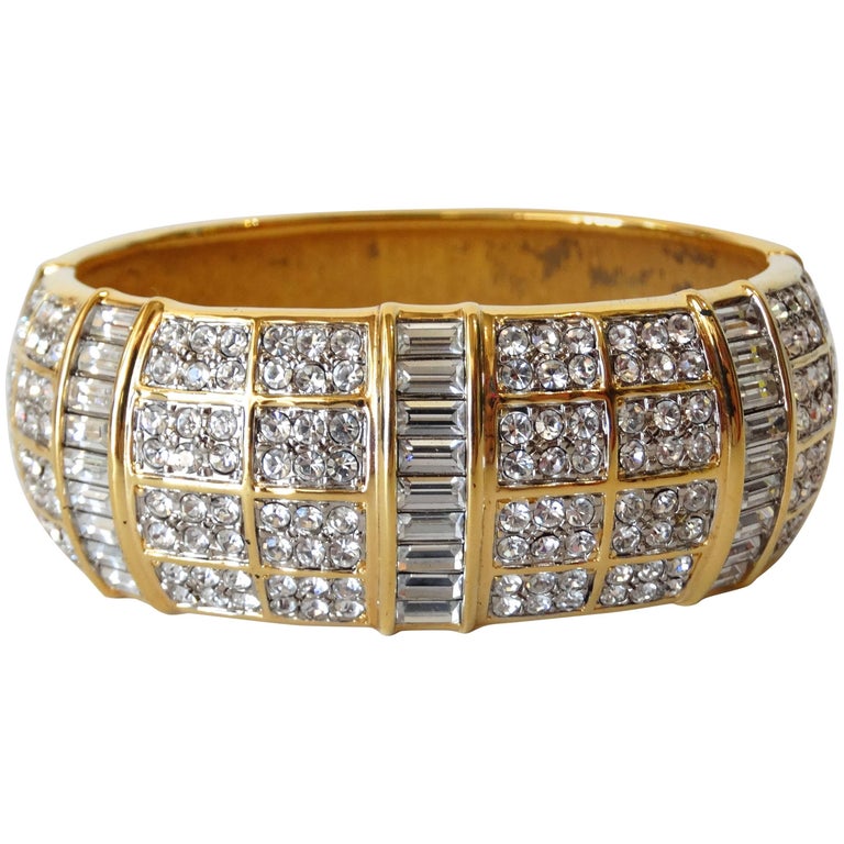 Vintage Swarovski Crystal Cuff Bracelet at 1stDibs | vintage swarovski ...