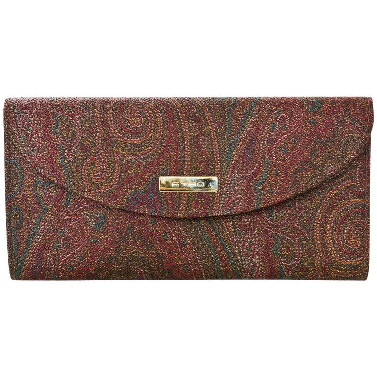 Etro Paisley Bi-Fold Wallet NIB For Sale at 1stDibs