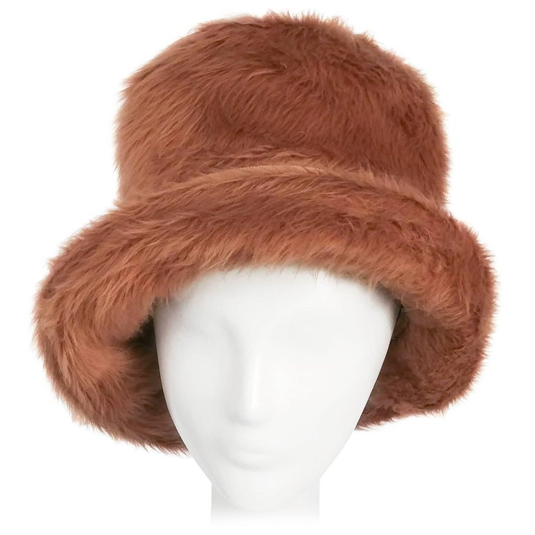 1970s Mr. John Faux Fur Bucket Hat at 1stDibs