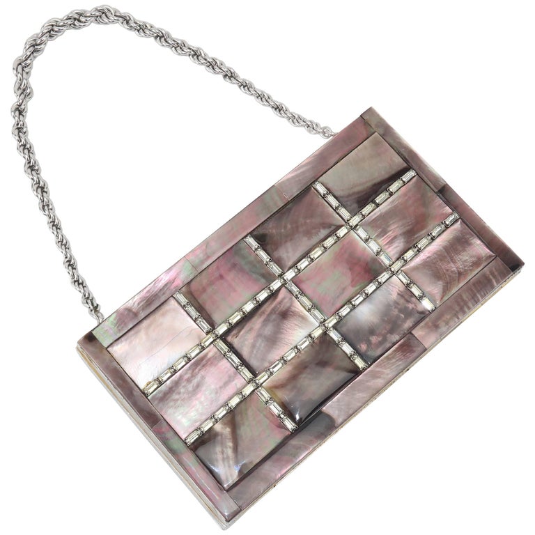 Evans Mother of Pearl Compact Wristlet Handbag, 1950s at 1stDibs ...