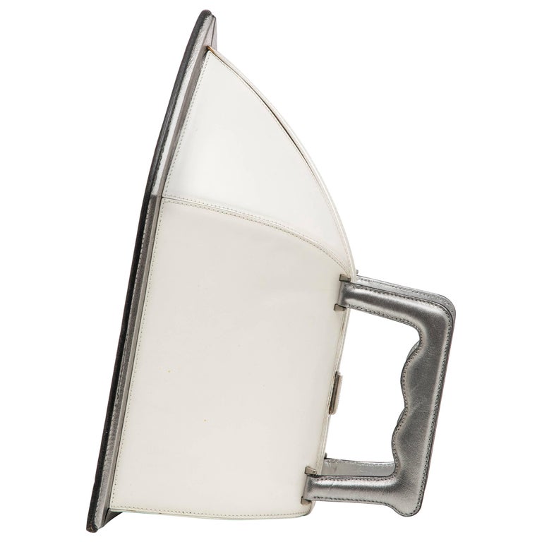 Moschino White Lacquered Leather Iron Handbag, Circa 1995 at 1stDibs ...
