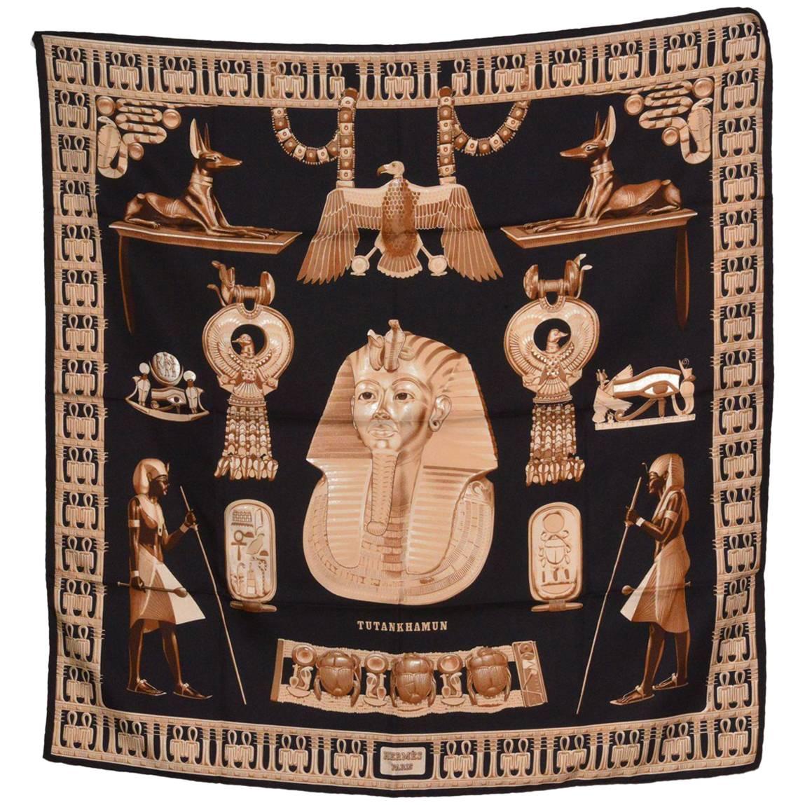 Hermes Egyptian Motif Silk Scarf at 1stDibs | hermes egyptian scarf ...