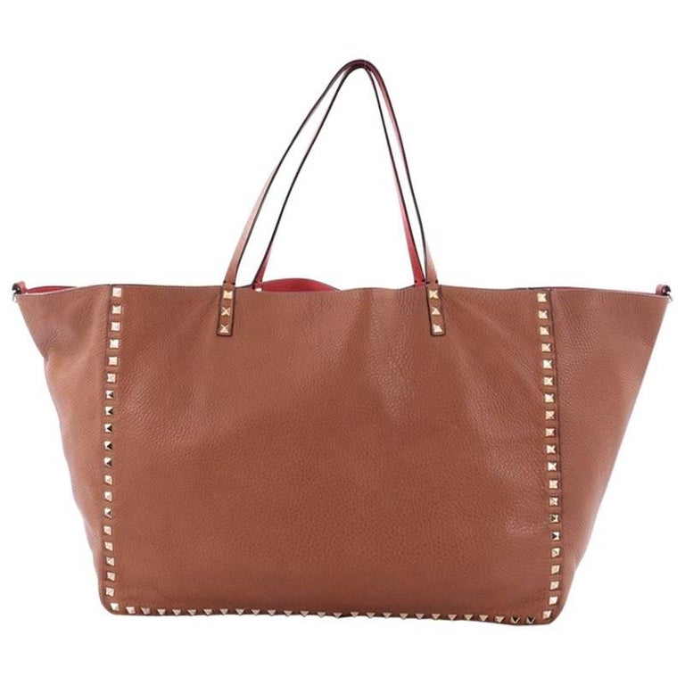 Valentino Rockstud Reversible Convertible Tote Leather Large at 1stDibs