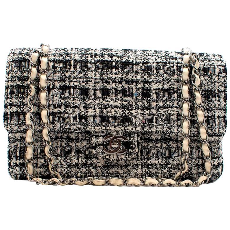 Chanel Tweed Double Flap Bag at 1stDibs | chanel tweed bag, chanel ...