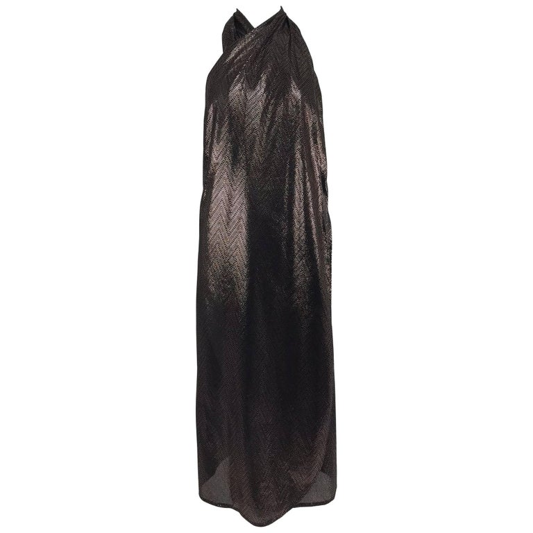 Ste Jan Marie copper wrap halter neck bathing suit cover up, 1970s For ...