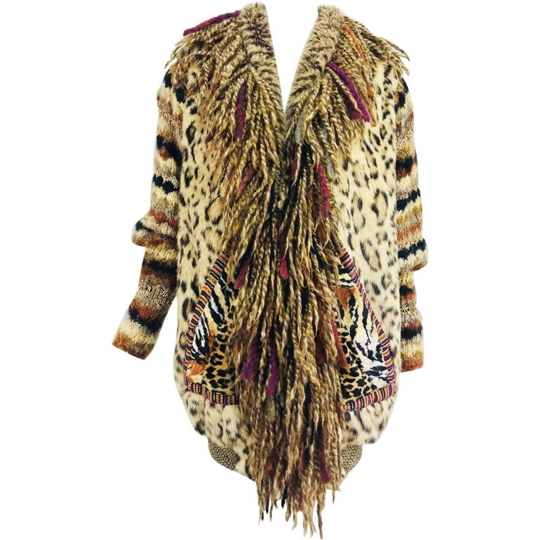 Maya design studio art to wear collage mini coat 1980s at 1stDibs