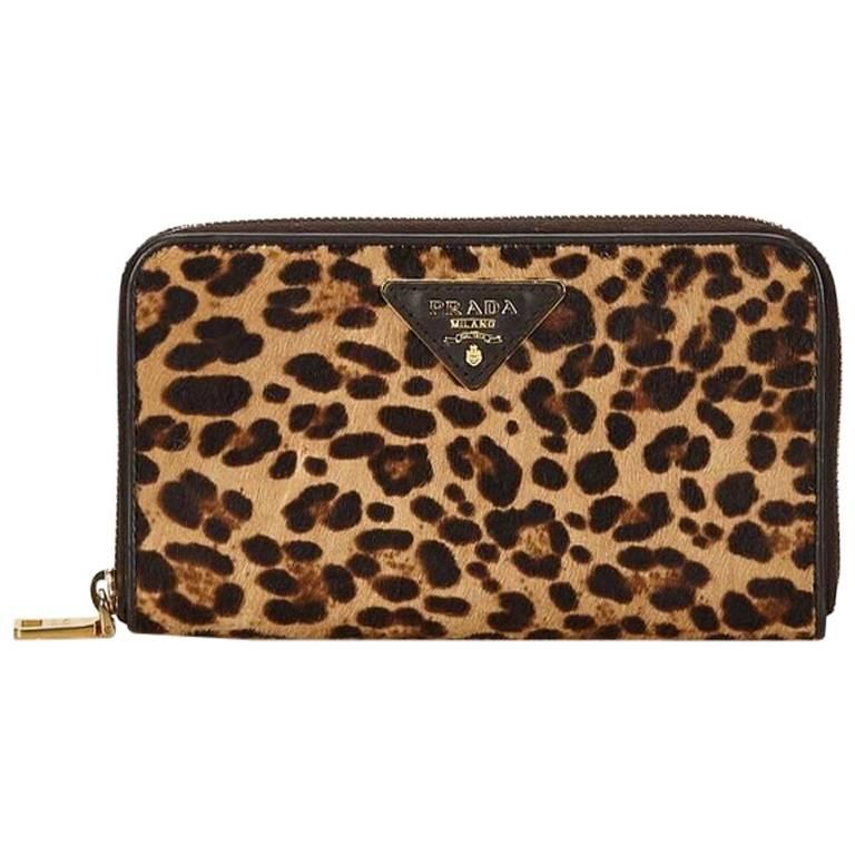 Multicolor Prada Leopard-Print Pony Hair Wallet For Sale at 1stDibs ...
