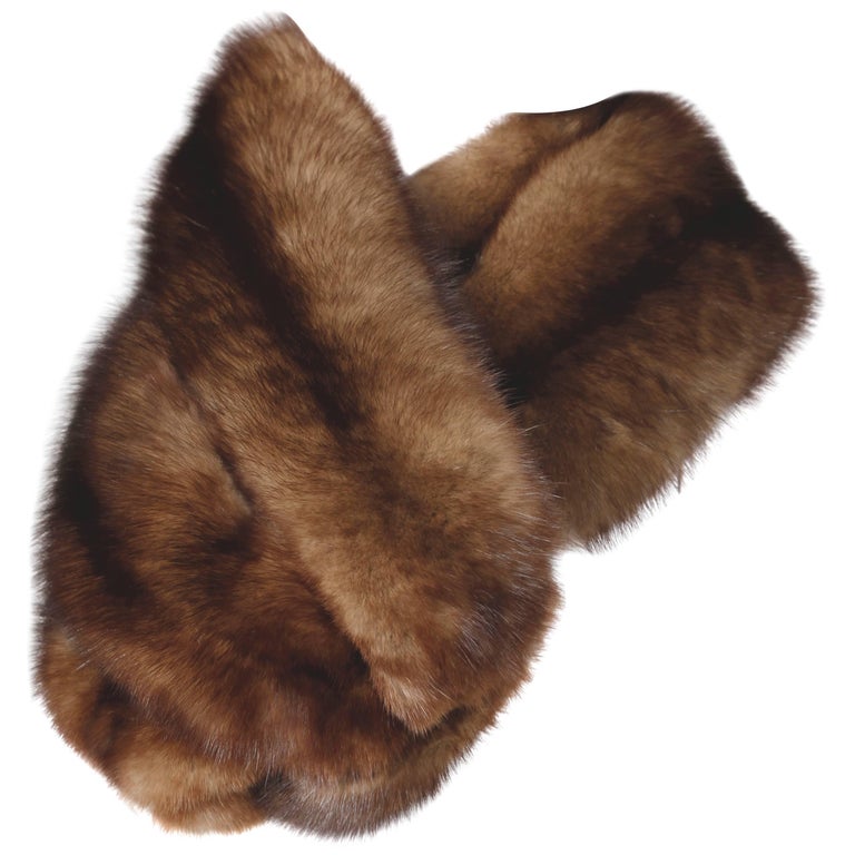 Pristine Vintage Barguzin Russian Sable Fur Wrap, Stole or Fling at ...
