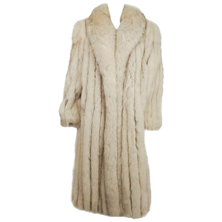 1980s Silver Fox Fur Coat at 1stDibs