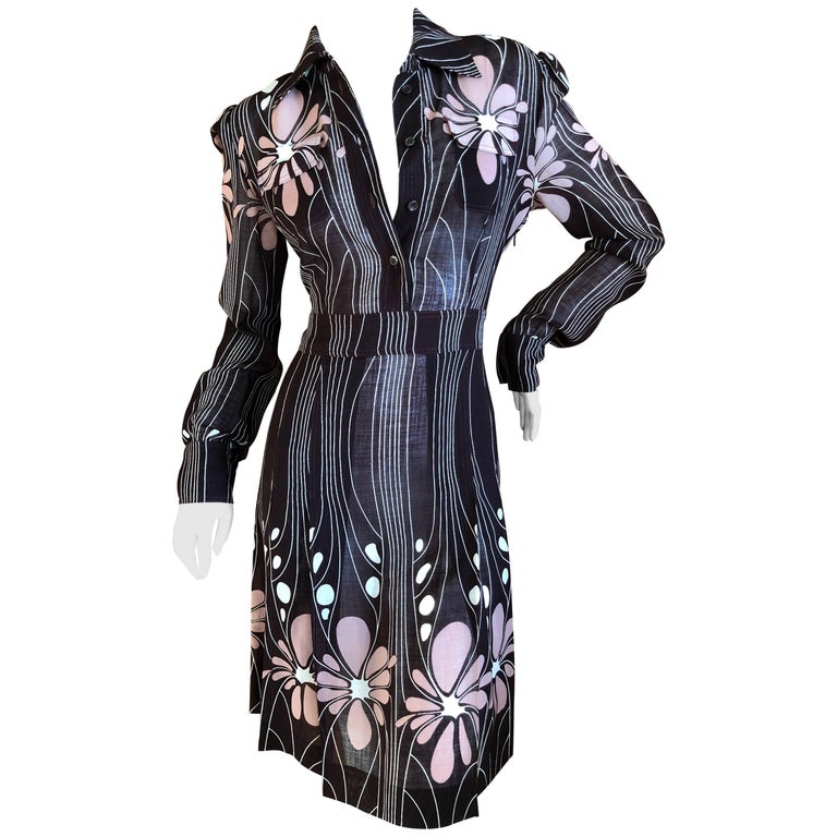 Miu Miu Art Nouveau Pattern Dress Size 44 For Sale at 1stDibs | art ...
