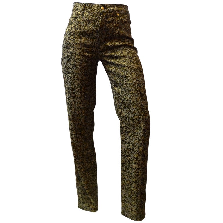 1990s Versace Glitter Monogram Pants at 1stDibs | versace monogram ...