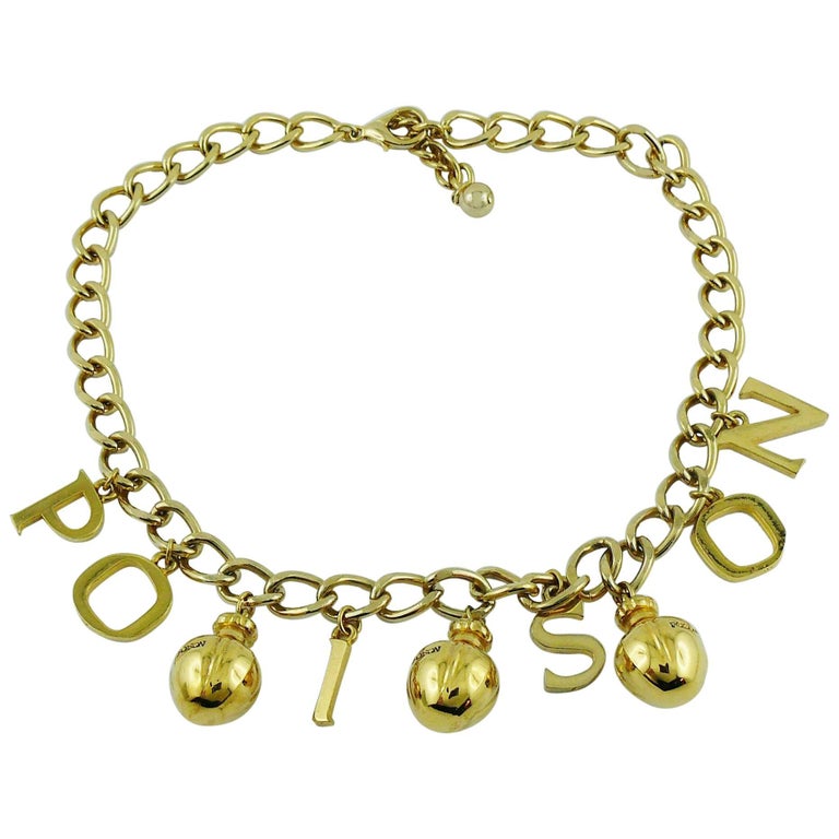 Christian Dior Vintage Gold Toned Poison Necklace at 1stDibs | poison ...
