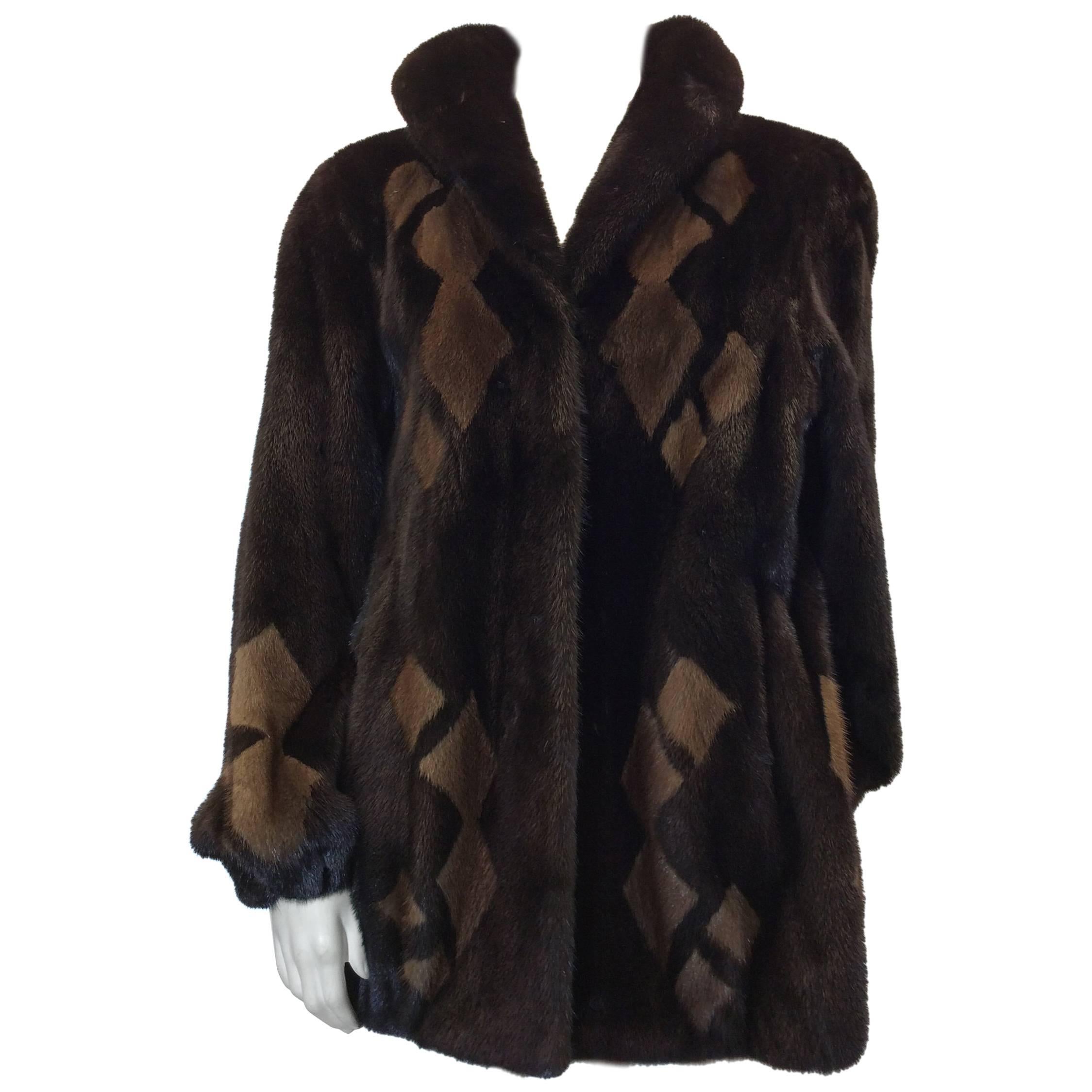 Phil M Stupp Two Tone Mink Fur Coat For Sale at 1stDibs | phil m stupp furs