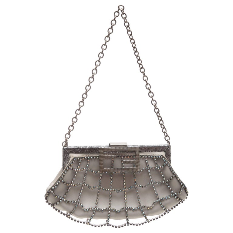 Fendi Silk Satin Aurora Borealis Crystal Evening Bag, Circa: 1990's at ...