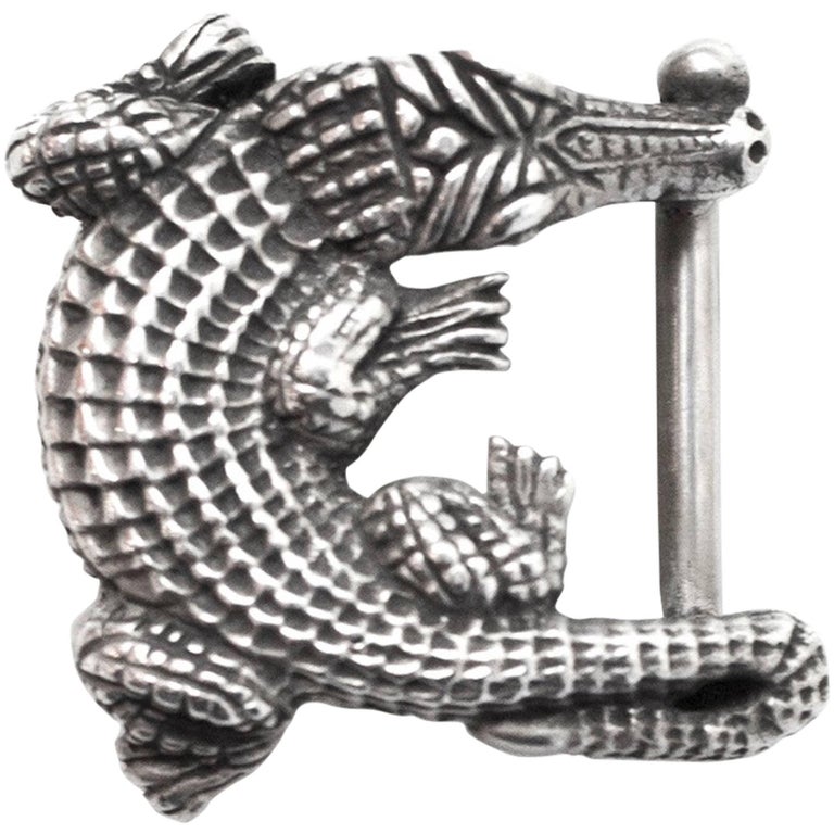 Kieselstein-Cord Small Alligator Belt Buckle at 1stDibs