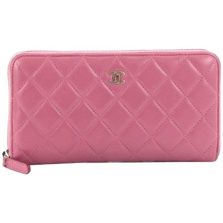 Chanel Zip Around Wallet Quilted Lambskin Long at 1stDibs | chanel zip ...