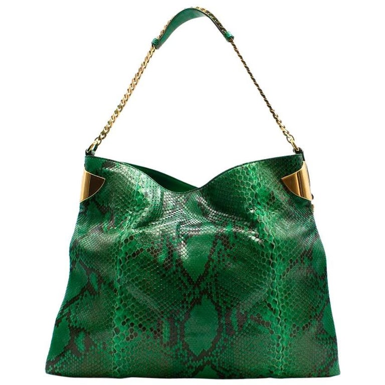 Gucci Green Python Hobo Bag at 1stDibs