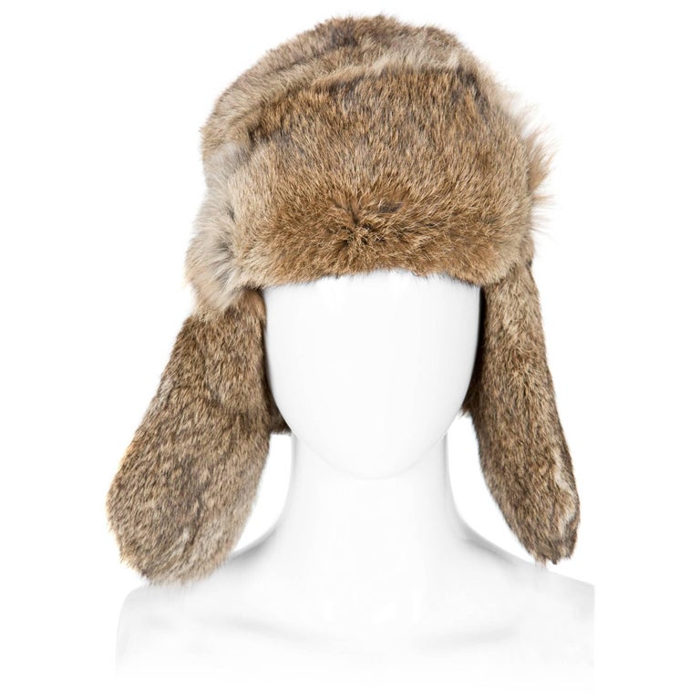 Rabbit Fur Trap Hat at 1stDibs