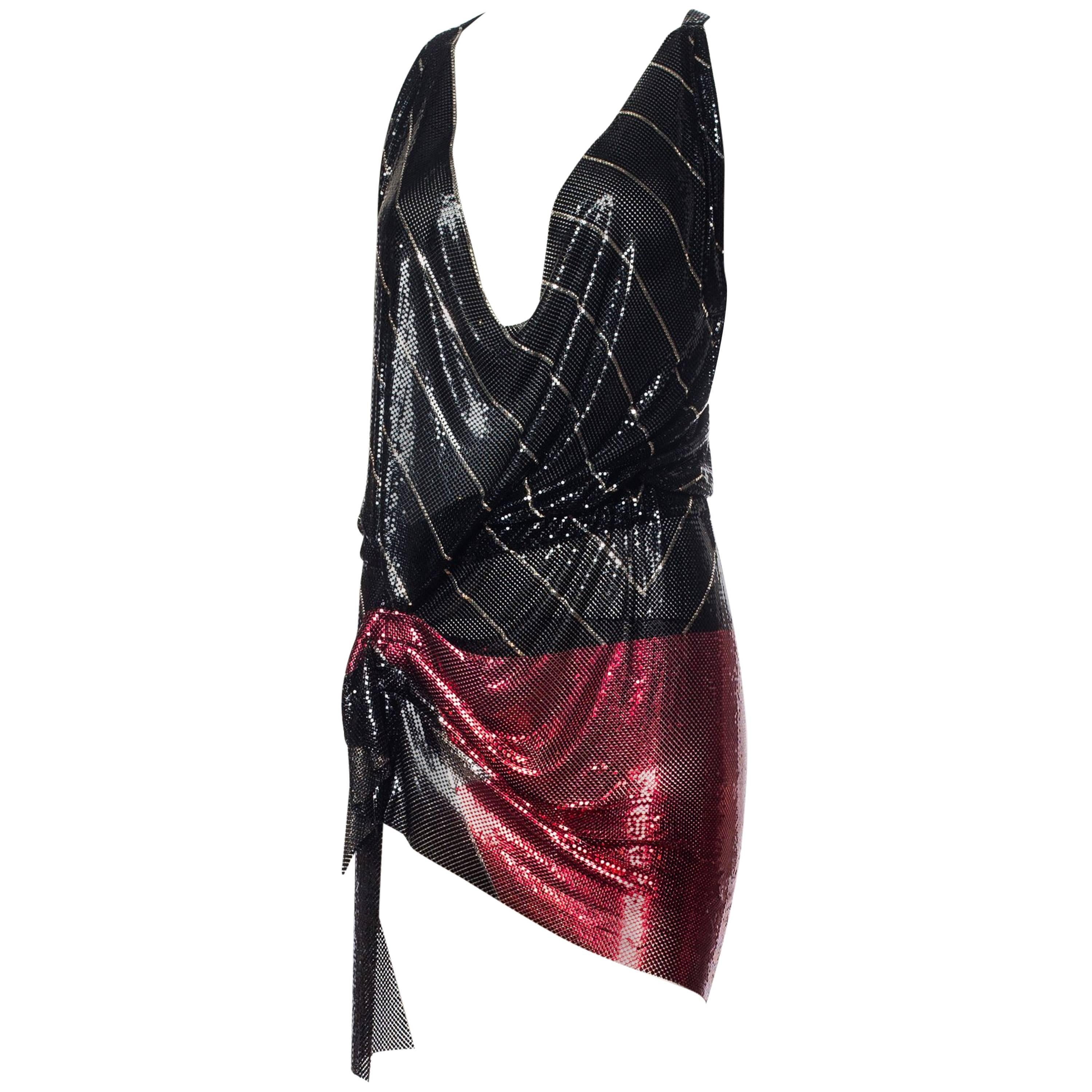 Metal Mesh Dress with High Slit at 1stDibs