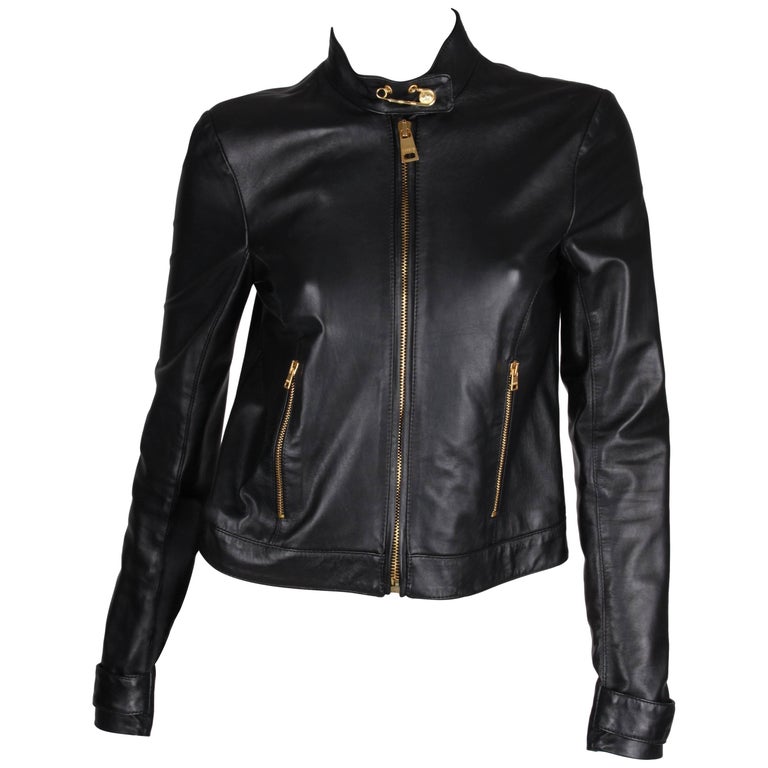 Versus Versace Leather Jacket - black at 1stDibs | versus jacket ...