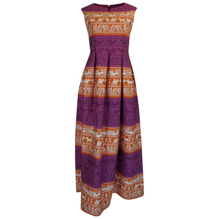 Richard Tam Jon Mandl Unusual Brocade Print Dress, 1960s at 1stDibs ...