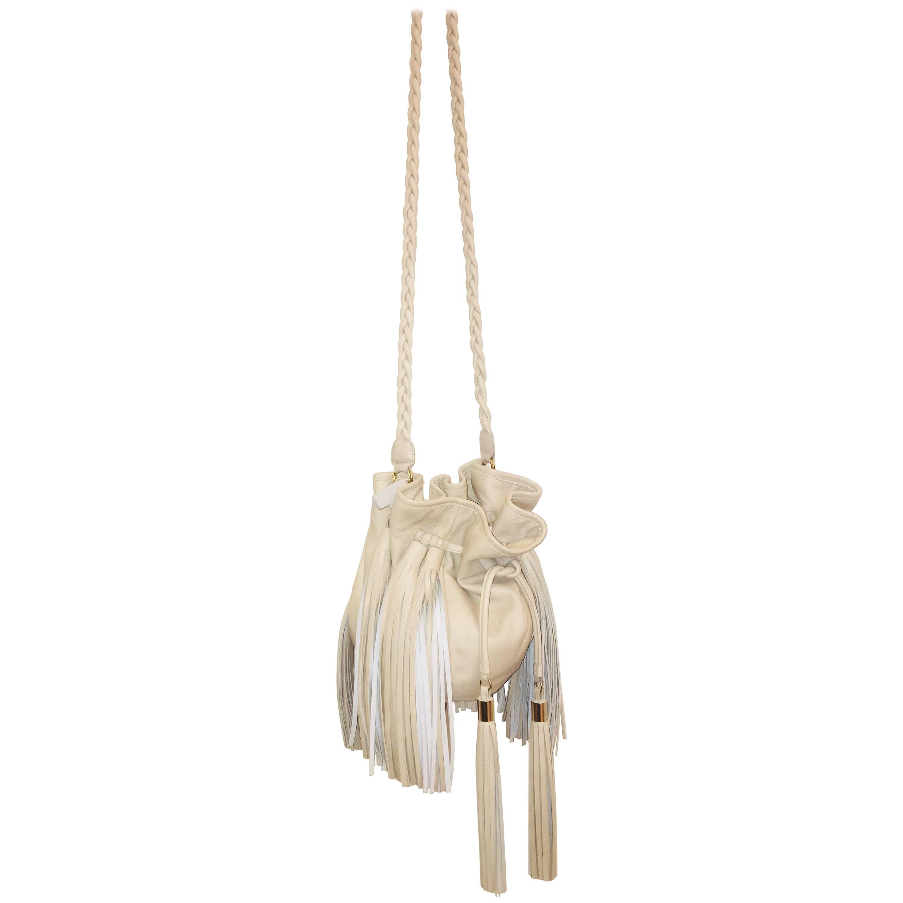 Intermix Fringe Cinched Top Bag at 1stDibs