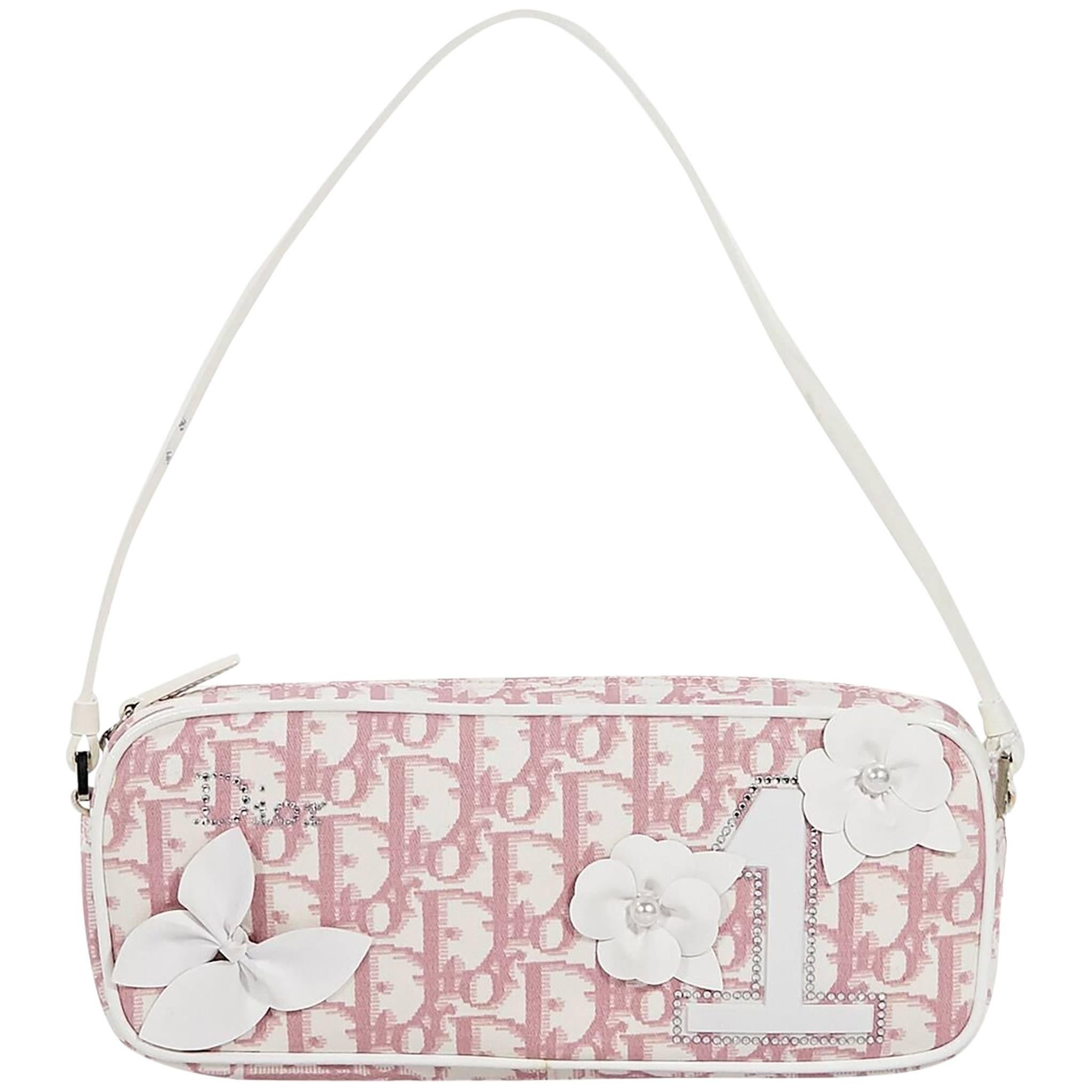 Pink and White Christian Dior Girly Diorissimo Bag For Sale at 1stDibs ...
