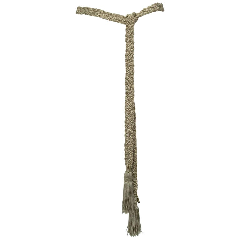 Yves Saint Laurent YSL Woven Silk Rope Tassel Belt, 1970s at 1stDibs ...