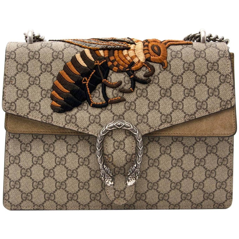 Gucci Monogram Bee Dionysus Medium shoulder bag at 1stDibs | gucci ...