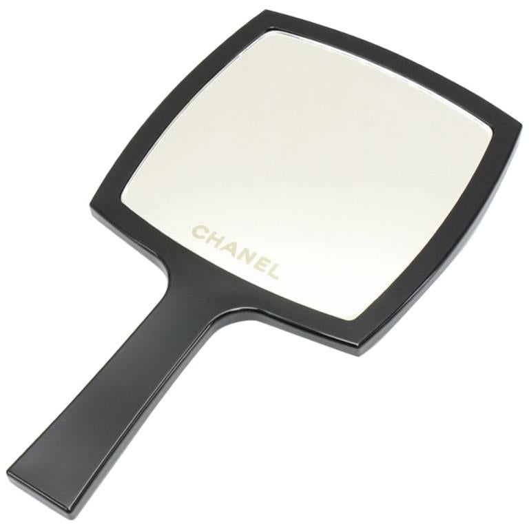Chanel Black Large Hand Mirror For Sale at 1stDibs | chanel hand mirror