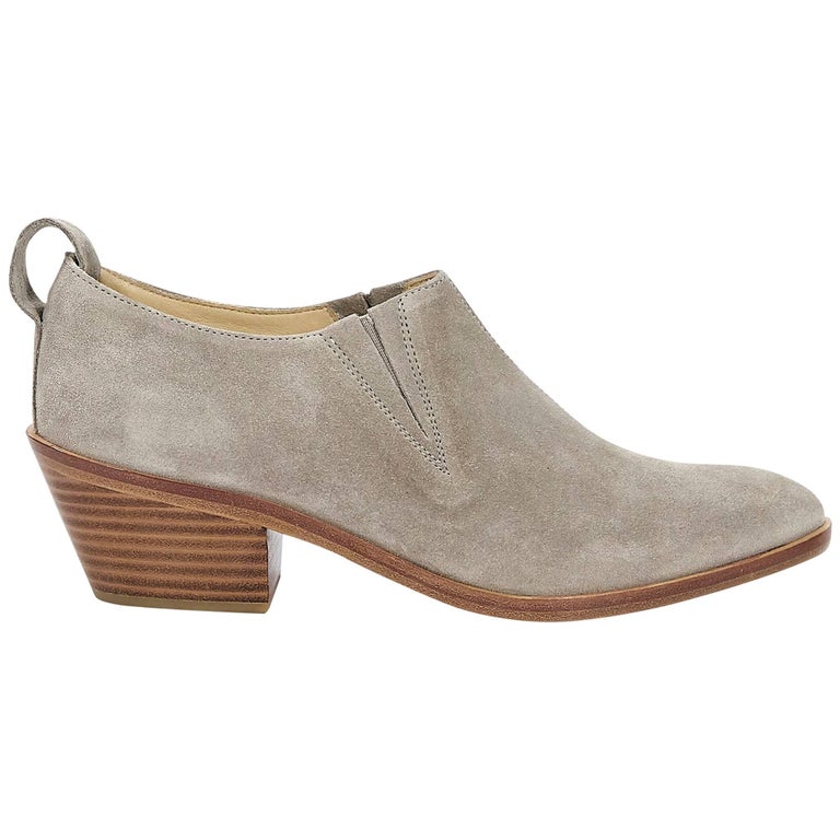Dove Grey Rag and Bone Suede Ankle Boots For Sale at 1stDibs