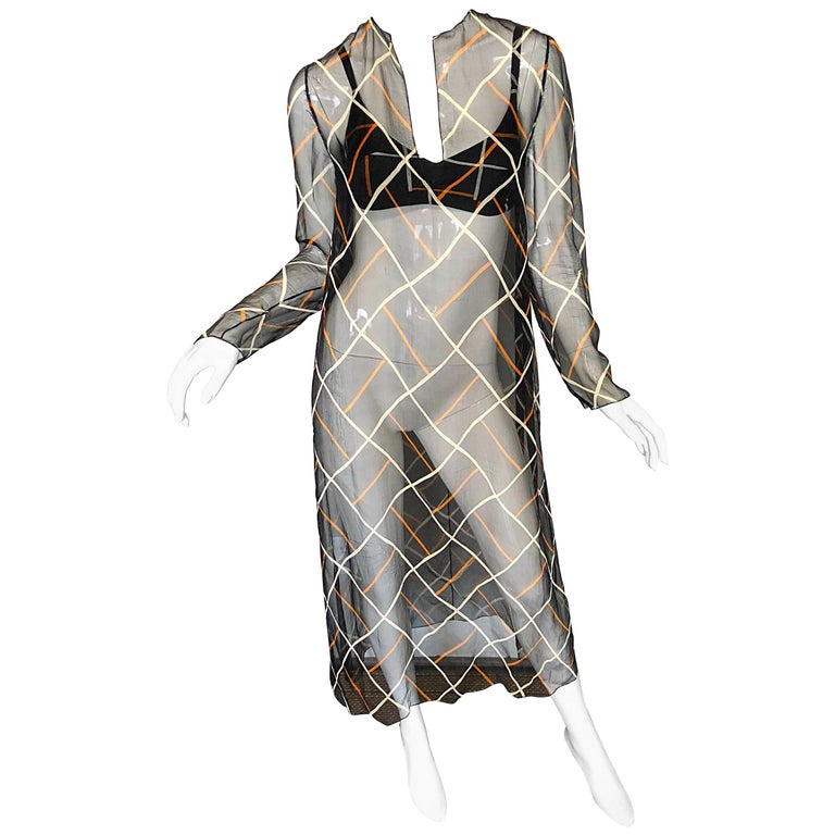 Cardinali 1970s Original Sample Chiffon Bra and Sheer Vintage 70s Tunic ...