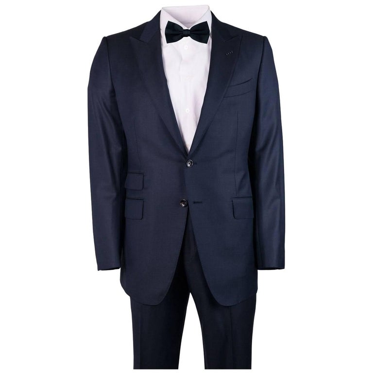 Tom Ford Men's Navy Wool Y Fit O'Connor Textured 2 Piece Suit at ...