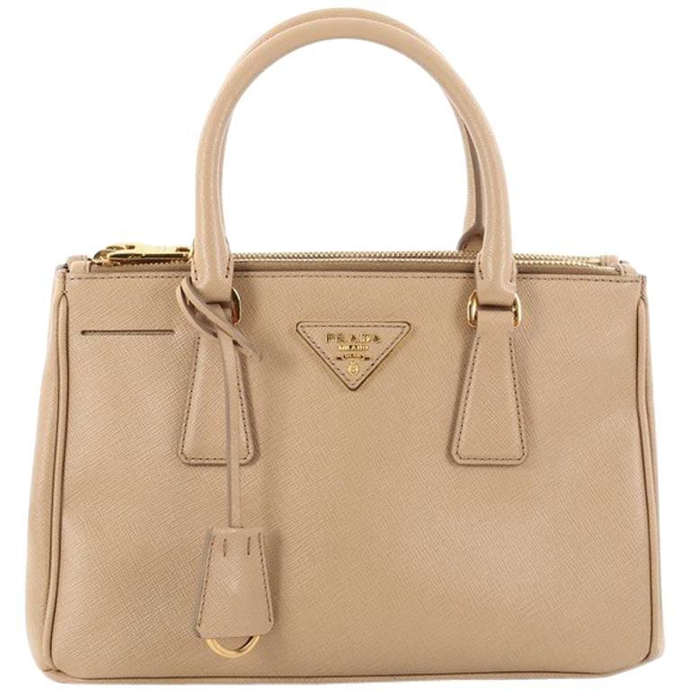 Prada Double Zip Lux Tote Saffiano Leather Mini at 1stDibs
