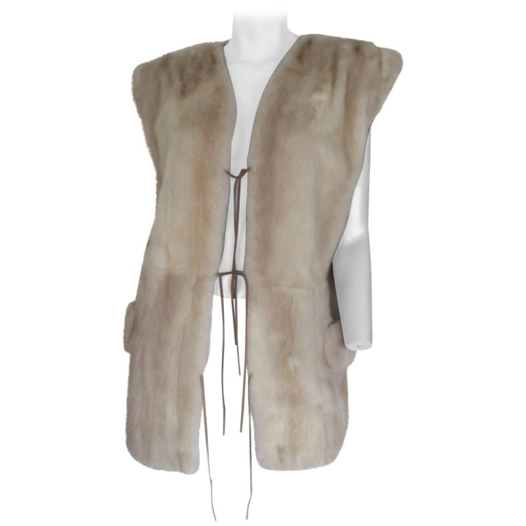 Sleeveless Mink Fur Vest at 1stDibs
