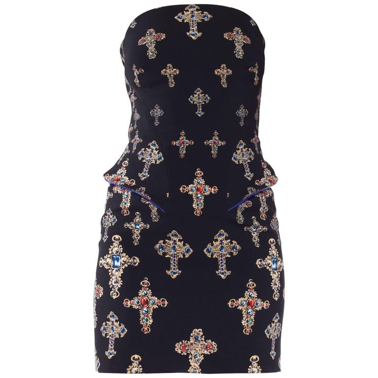 Versace Catholic Crystal Cross Dress at 1stDibs | versace cross dress ...