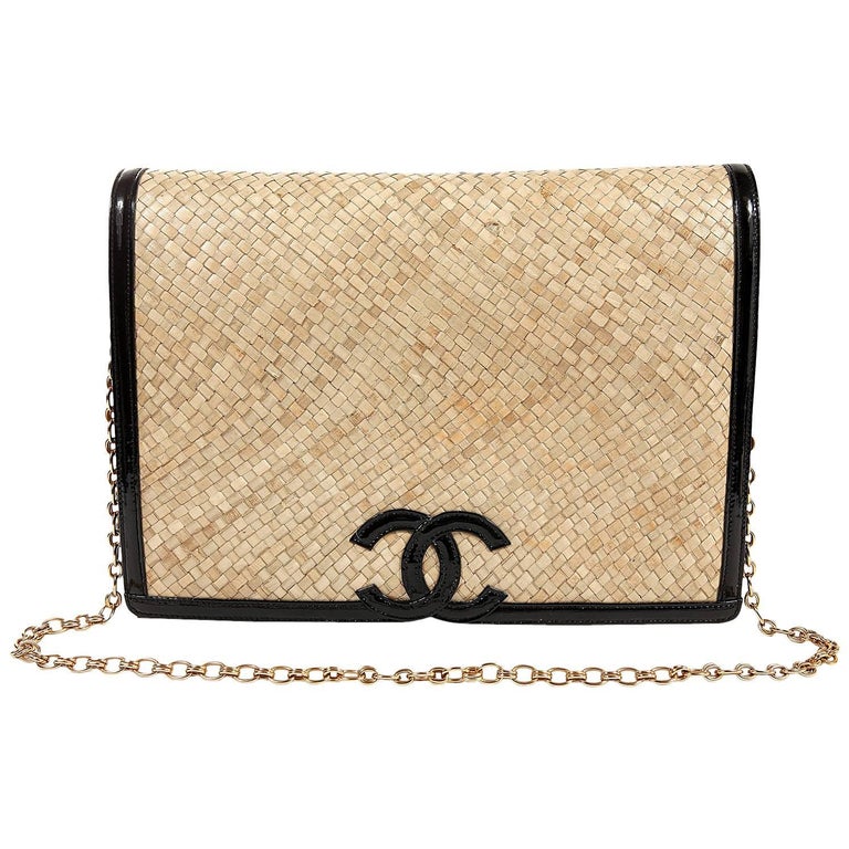Chanel Raffia Woven Flap Bag by Amen Wardy at 1stDibs | chanel raffia ...